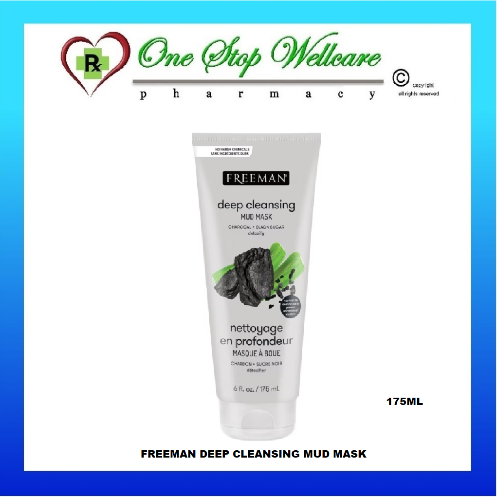 FREEMAN DETOXIFYING CHARCOAL+BLACK SUGAR MUD MASK 175ML (ED:01/2027 ...