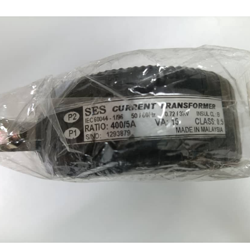 【STOCK CLEARANCE】SES CURRENT TRANSFORMER CLASS 0.5, VA 15, RATIO 400/5A ...