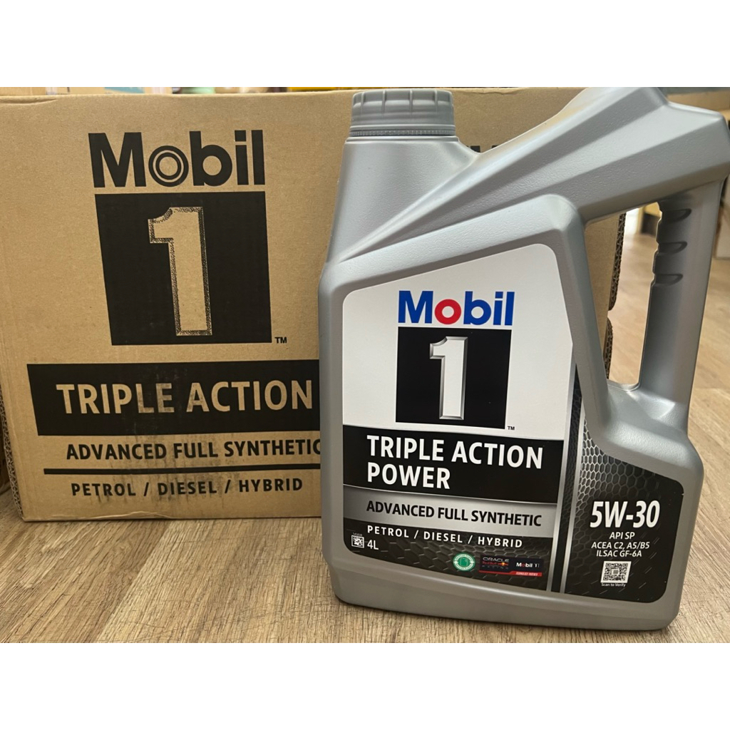 Mobil 1 Triple Action Power Advance Full Synthetic 5W30 5W-30 4L API SP ...