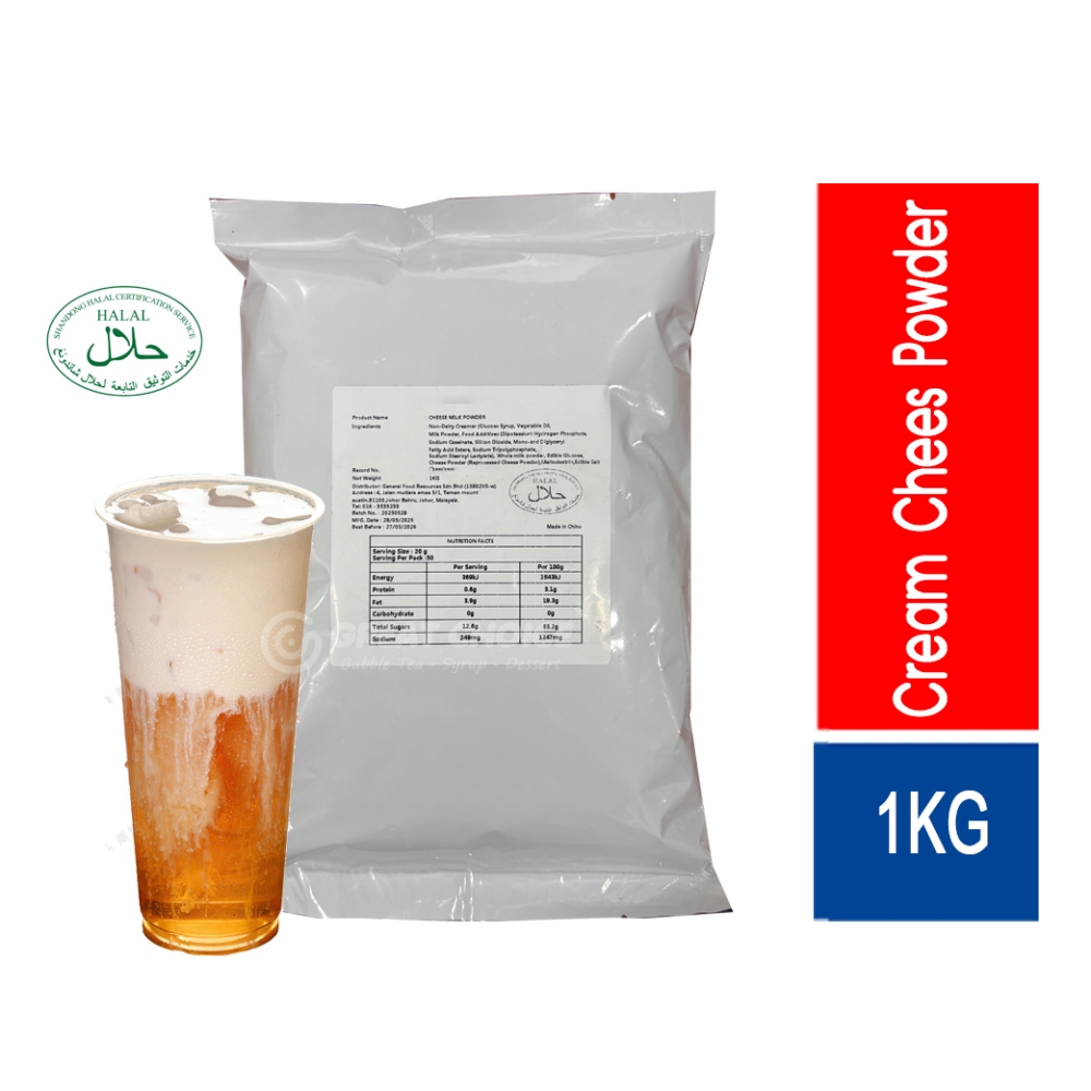 [HALAL] CREAM CHEESE POWDER 1KG - MILK TEA FRUIT BUBBLE BOBA | Shopee ...