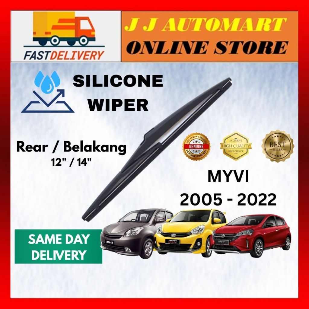 Perodua Myvi 2005–2022 Rear Wiper Silicone Blade Wiper Belakang ...