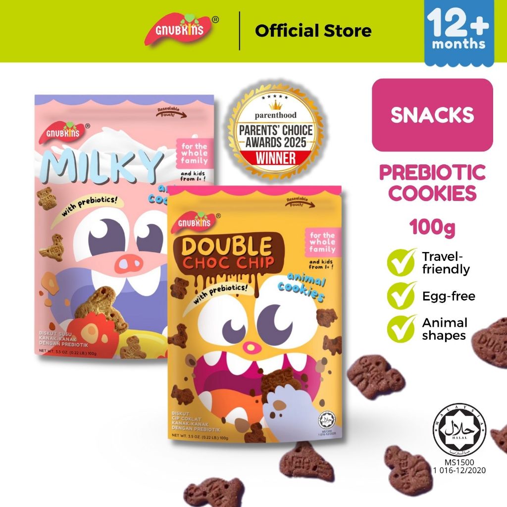Gnubkins Kids Cookies With Prebiotics Milky & Chocolate Chip | Gnubkins ...