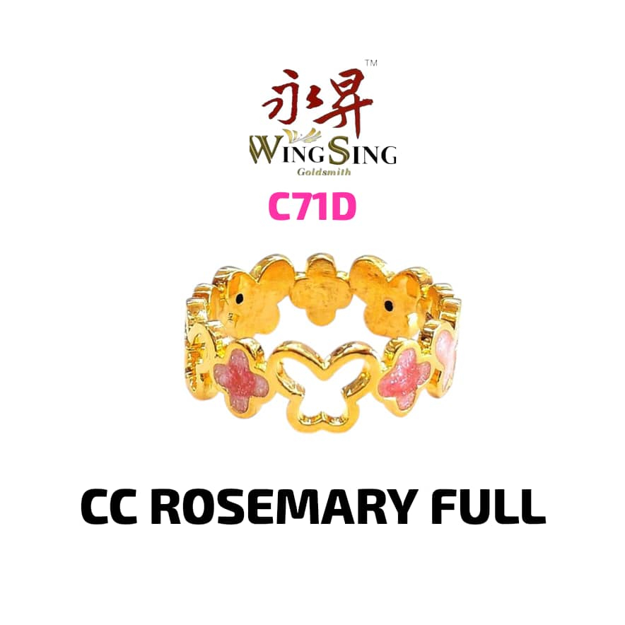 Wing Sing 5G 916 Emas Cincin Besties Clover Butterfly RAMA RAMA Fesyen ...