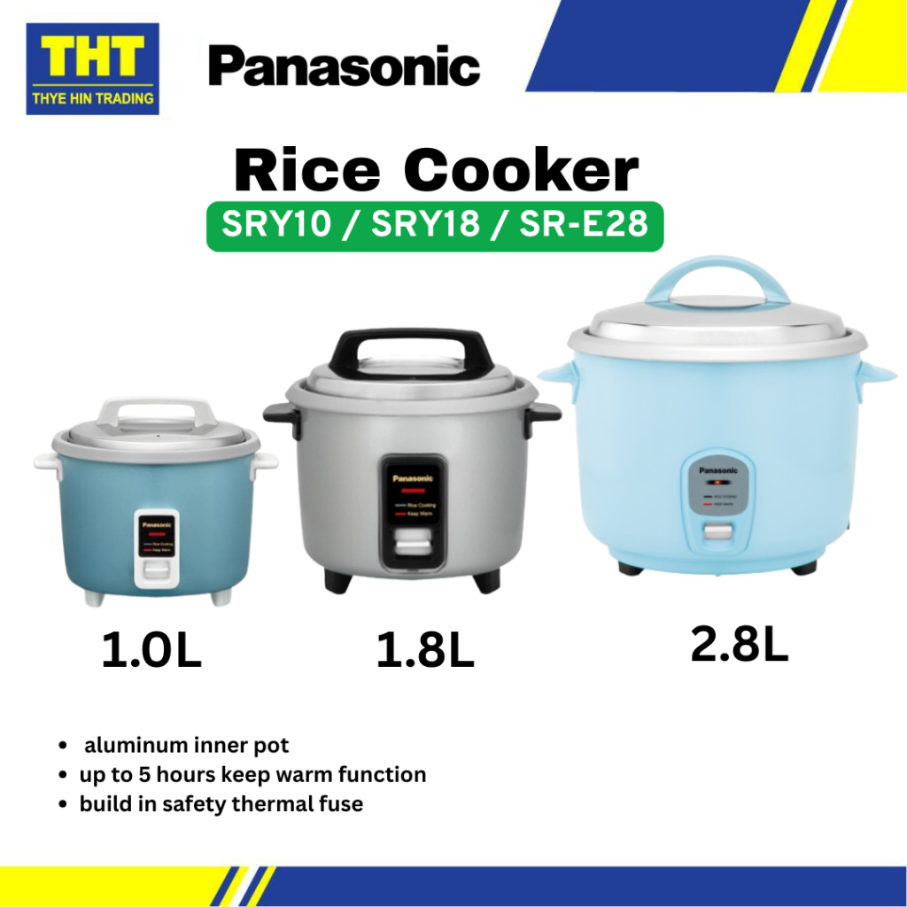 Panasonic 1.0L/ 1.8L/ 2.8L Rice Cooker SR-Y10G / SR-Y18G / SR-E28 Nasi ...