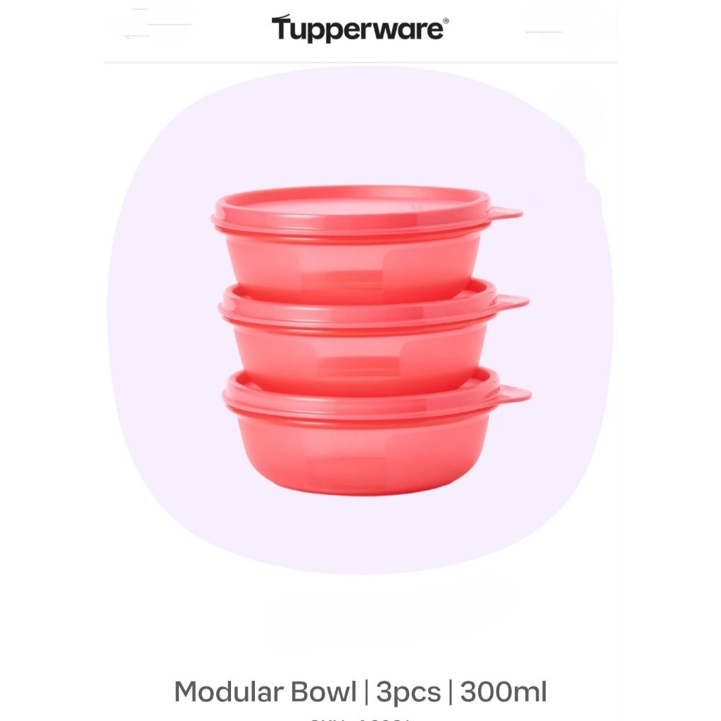 TUPPERWARE Modular Bowl 300ml(2 or 3 Pcs) | Shopee Malaysia