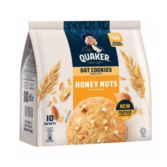 Quaker Oat Cookies Honey Nuts 250gm | Shopee Malaysia