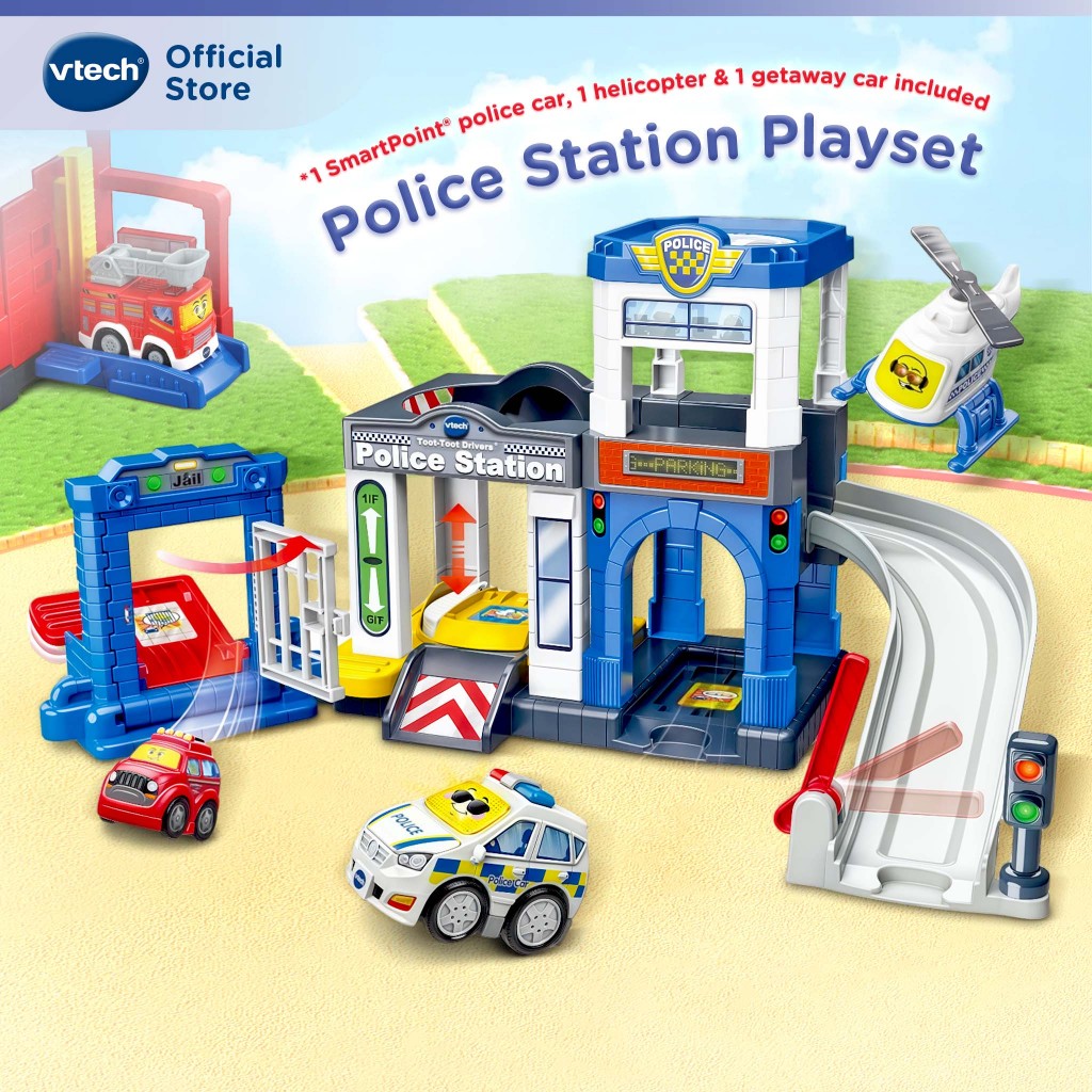 VTech Police Station Police Car Vehicle Playset Toot-Toot Drivers® Go ...