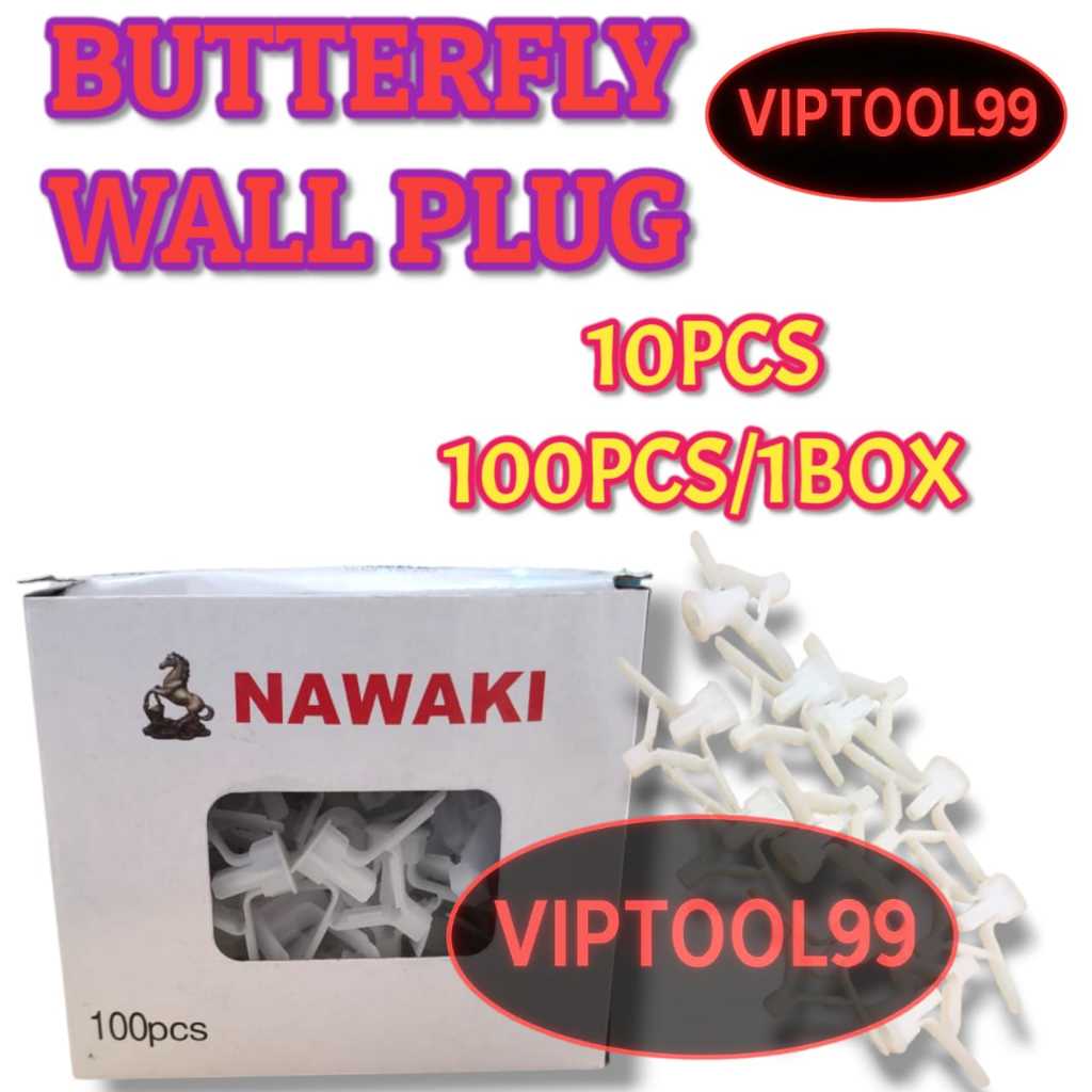 READY STOCK YA!!! BUTTERFLY WALL PLUG (10PCS/100PCS) | Shopee Malaysia