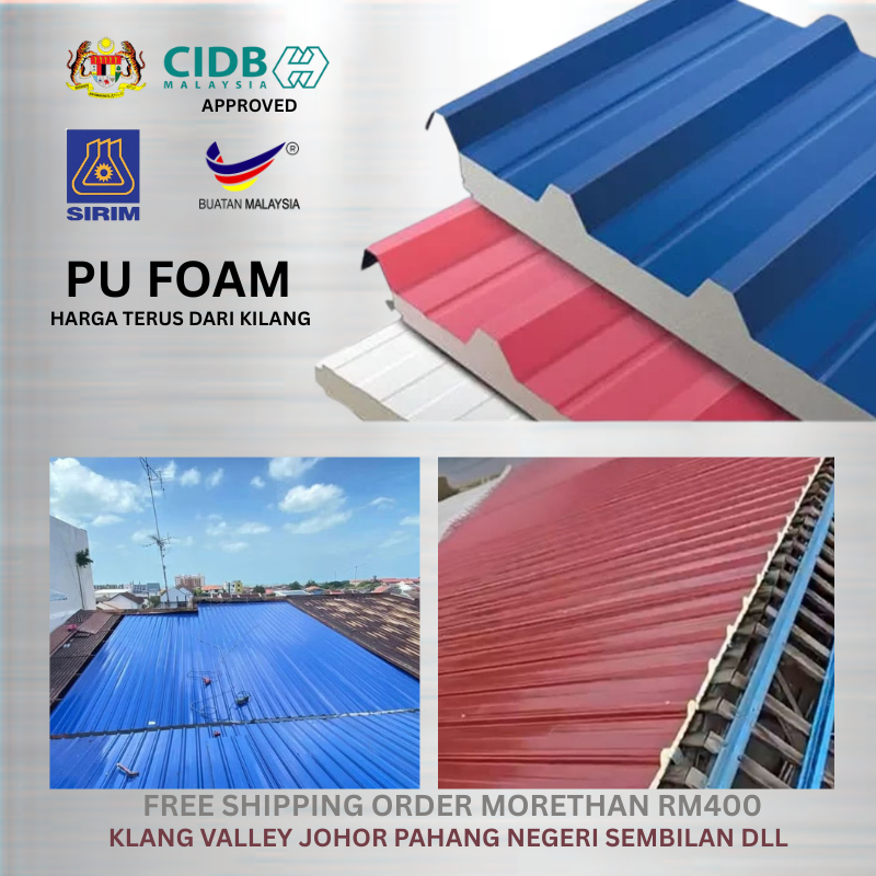 (Cut to size) PU Foam Awning heavyduty outdoor zink atap rumah kilang ...