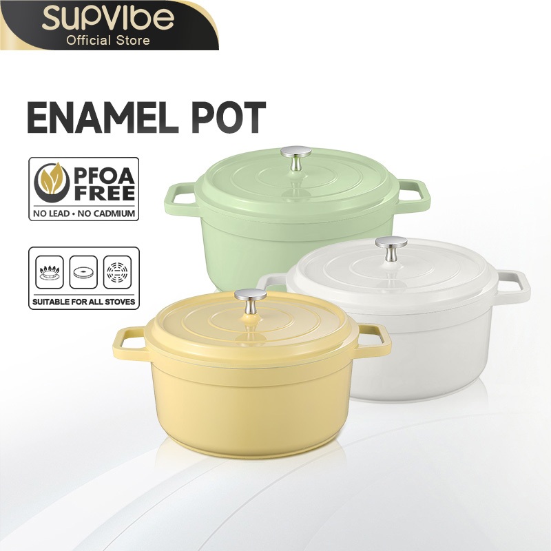 SUPVIBE 20/24CM Cookware Periuk Sup Non-Stick Pan Dutch Oven Sourdough ...