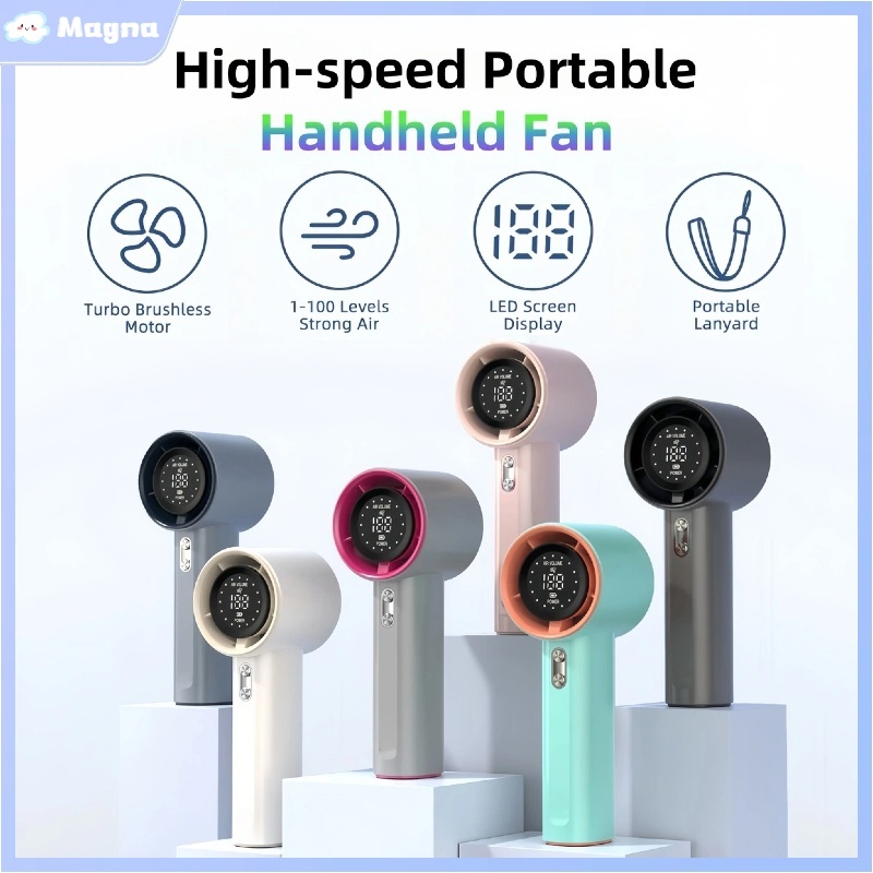 [COD]High Speed Handheld Fan Fan Wind 100 Gear Strong With Adjustable ...