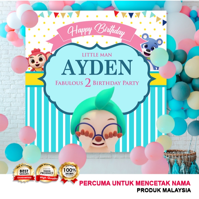 Banner Hari Jadi / Banner Hiasan - Pinkfong / Hogi / Shark / Bebefinn ...