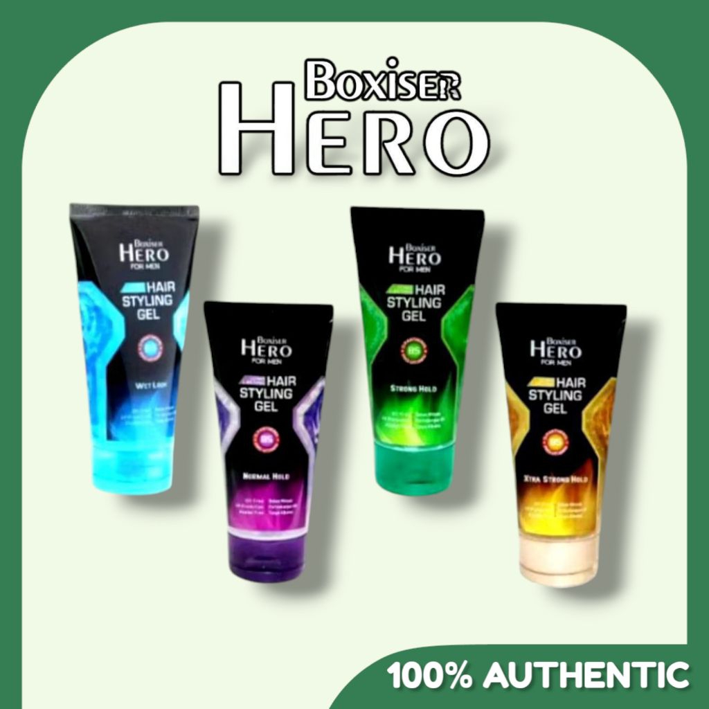 BOXISER HERO HAIR STYLING GEL | WET LOOK | STRONG HOLD | Shopee Malaysia