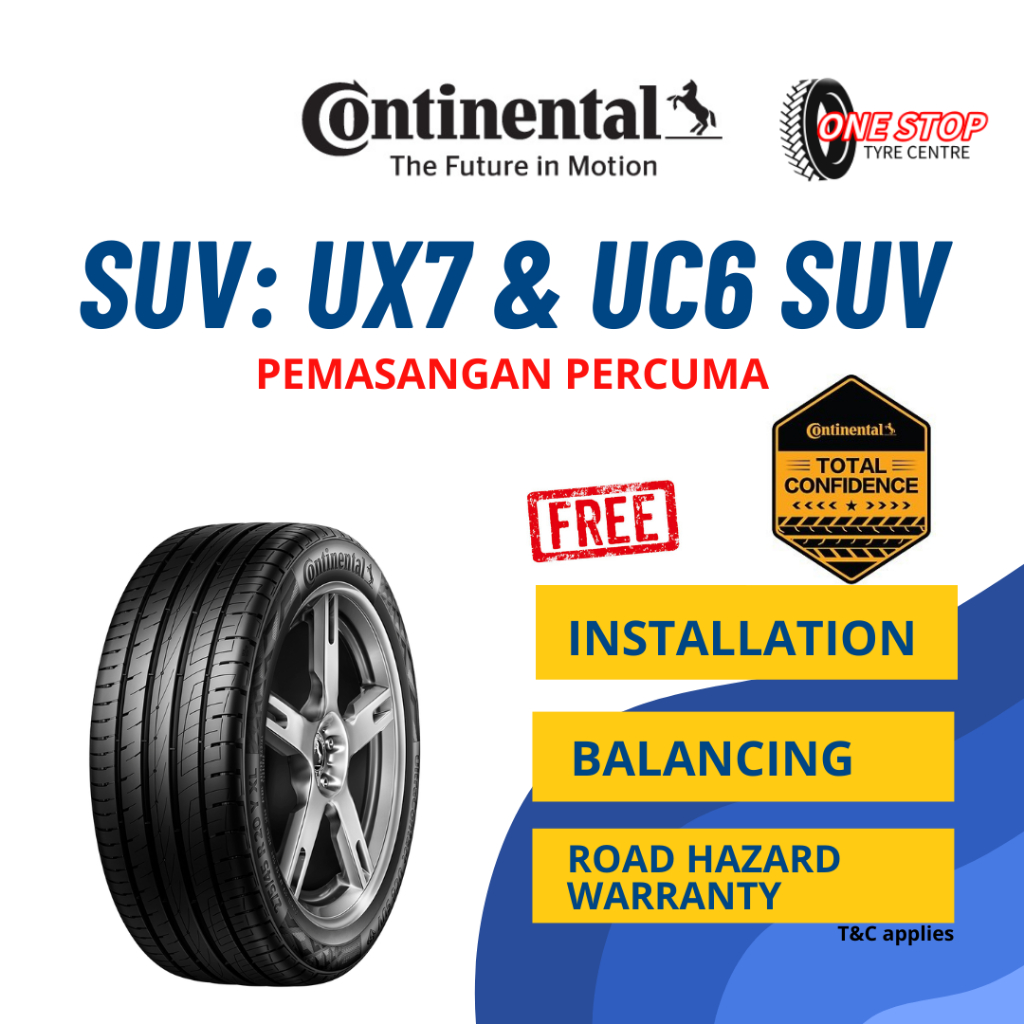 Continental UltraContact UX7 /UC6 SUV Tayar Tyre 225/65R17 235/50R18 225/55R19 CRV CX5 X70 ...