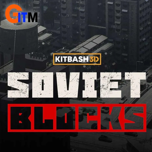 KITBASH3D - SOVIET BLOCKS | BRUTALIST USSR-ERA 3D BUILDING ASSET PACK | DIGITAL DOWNLOAD ...