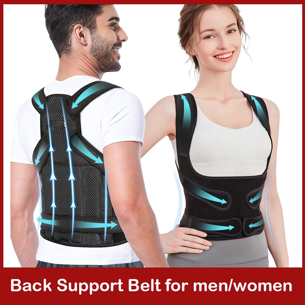 Adjustable Back Support Belt/Vest Posture Corrector Lumbar Spine ...