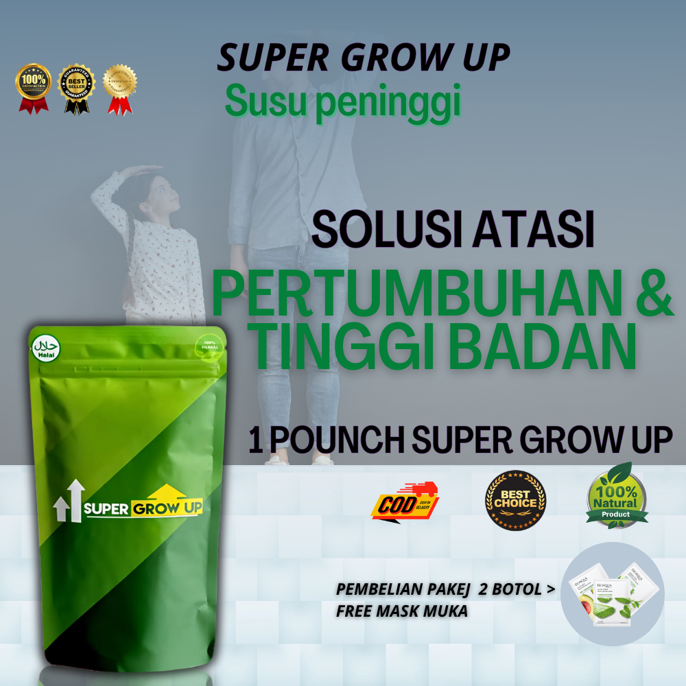 Super Grow Up Milk Susu Tinggi Badan Peninggi Badan Ubat Tinggi Height ...