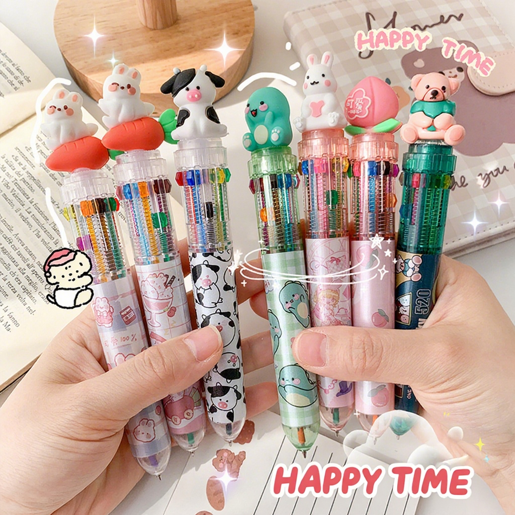 10 in 1 Ball Pen Multi Colour Ballpoint Pens Multicolored Supplies ...