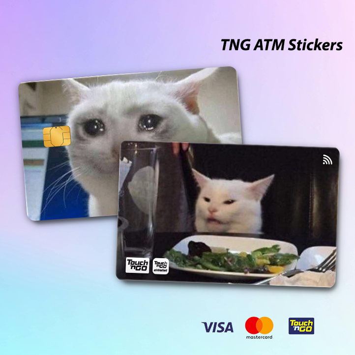 MEME CAT TNG - TOUCH N GO STICKER CARD / ATM CARD STICKER COVER, TNG ...