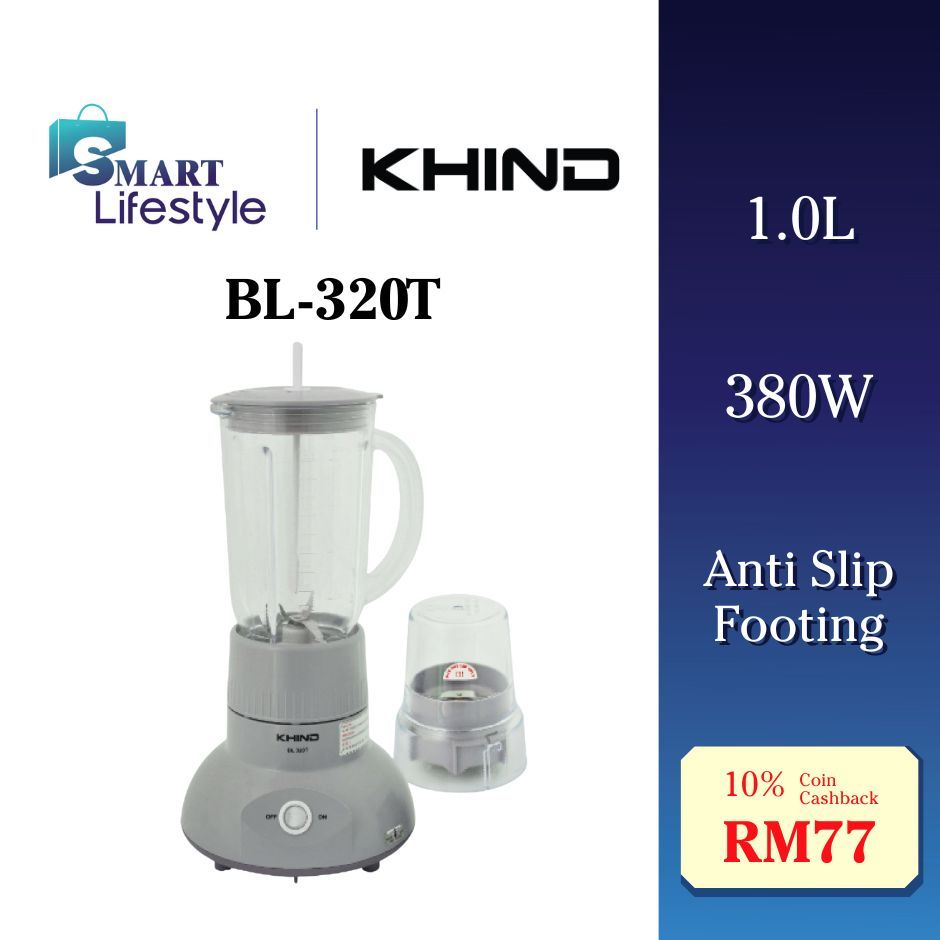 KHIND BLENDER WITH DRY MILL (1.0L) BL-320T / SHARP (1.25L) EM131BK ...