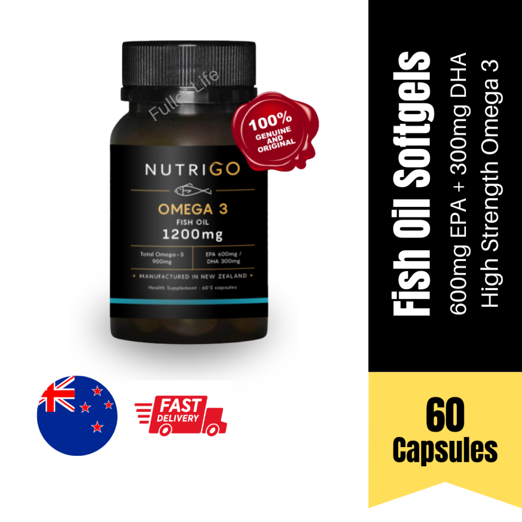 NUTRIGO Omega 3 Fish Oil (60s / 120s) | Tripled Strength Fish Oil ...