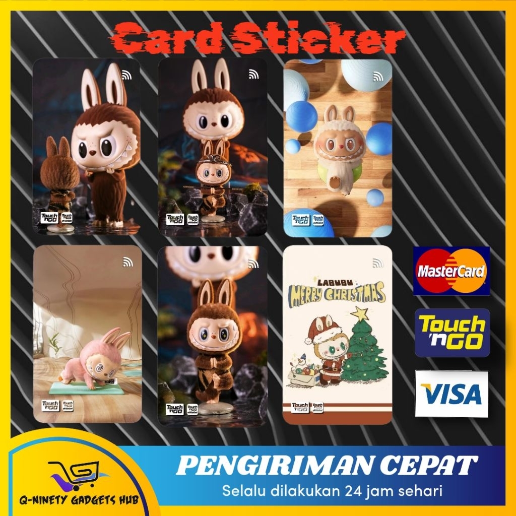 Labubu Series Touch n Go Card Sticker Cover TNG / MASTER / VISA / CREDIT/ DEBIT CARD Printing ...