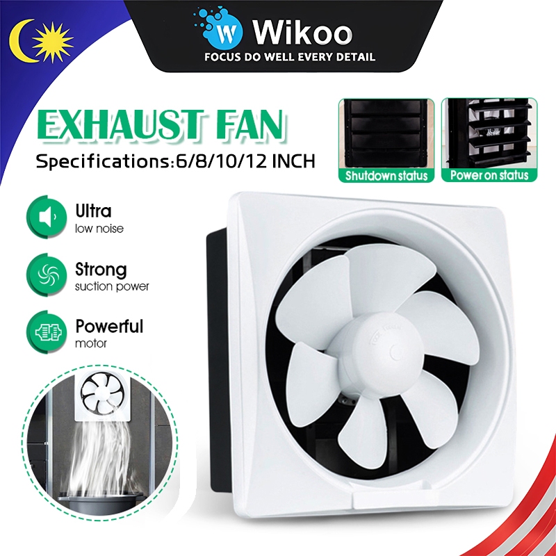 Kipas Ekzos Wall Exhaust Fan 6"8"10"12" Exhaust Fan Ventilation Fan ...