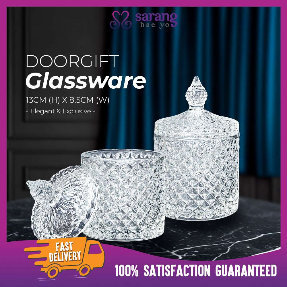 13*8.5CM Glass Goodies Kaca Exclusive VIP Door Gift Balang Kaca Murah ...