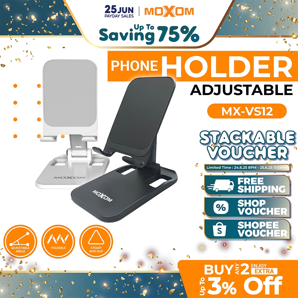 Moxom Clamshell Adjustable Mount Phone Holder MX-VS12 | Shopee Malaysia