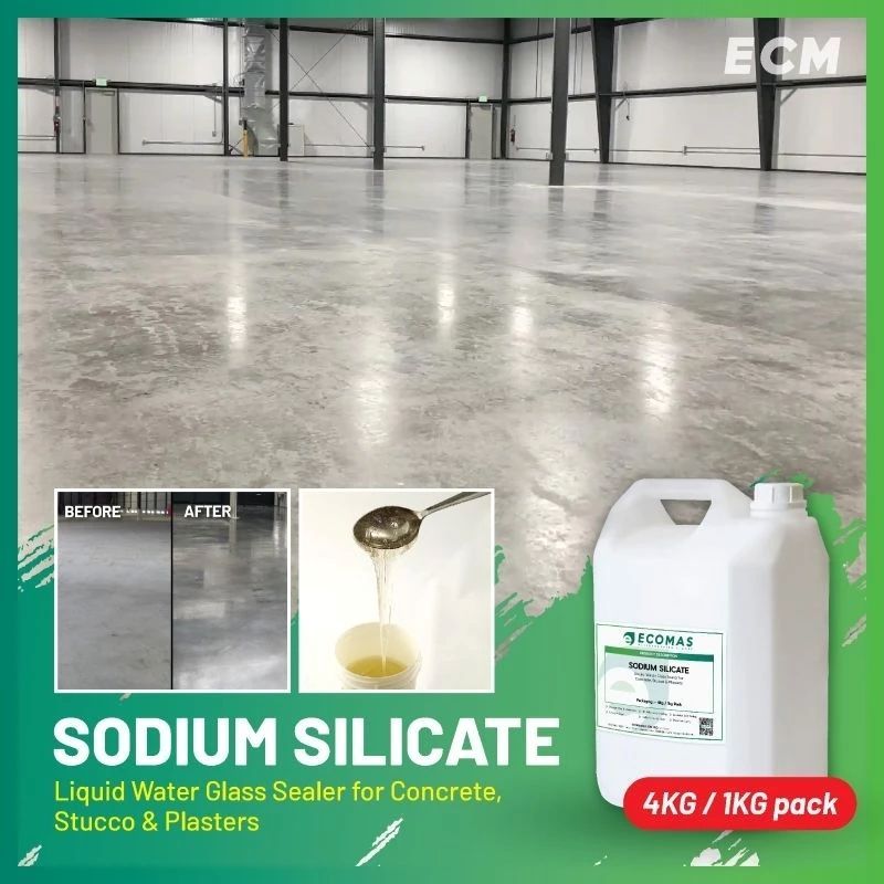 SODIUM SILICATE LIQUID WATER GLASS, DENSIFIER COATING AND DUSTPROOFING ...