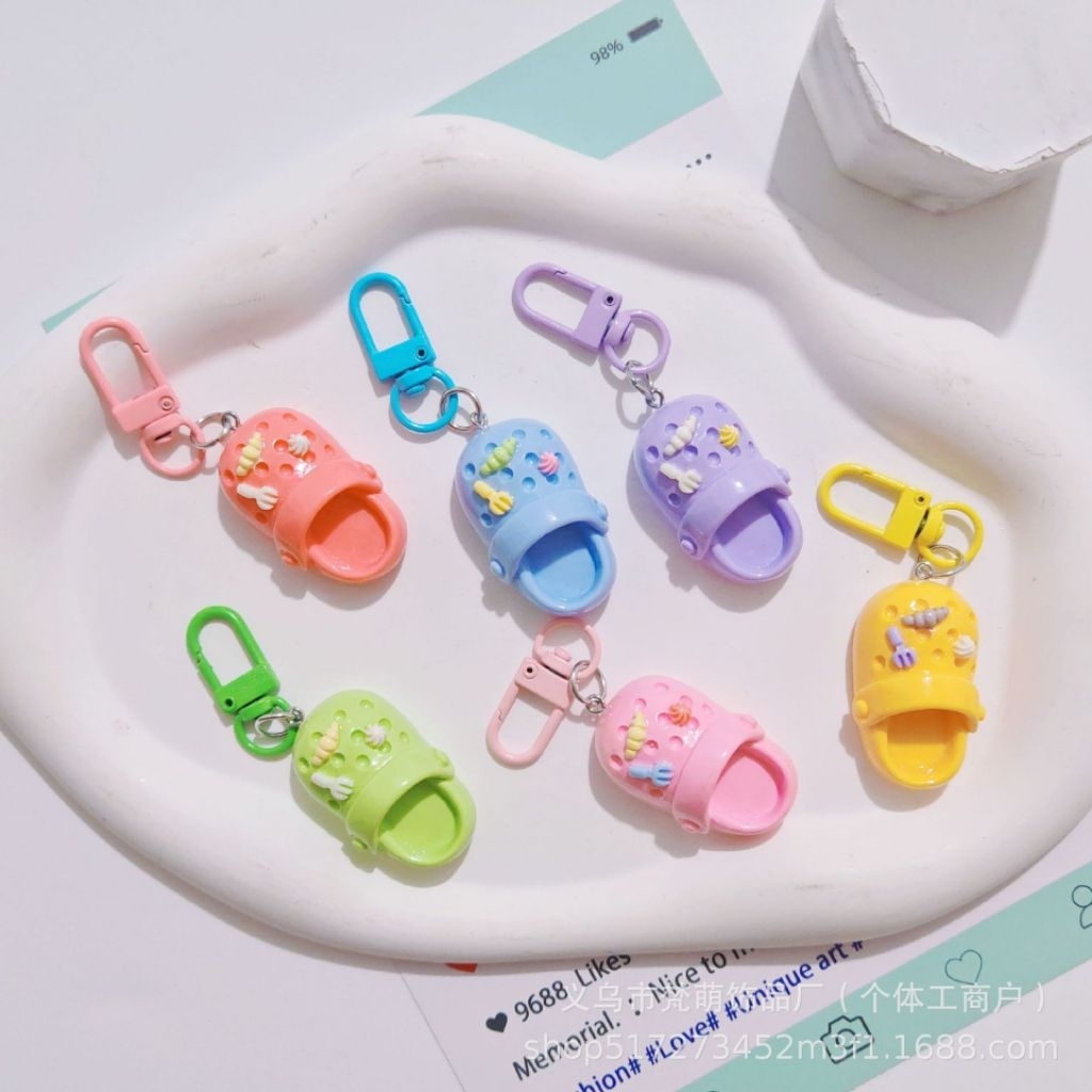 Cute Mini Sandal Shoes Keychain, Bag pack Pencil Box, Comel Kasut ...