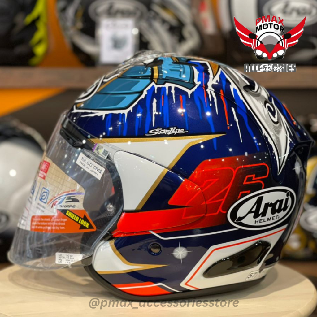 ARAI VZ RAM PEDROSA SHOGUN Open Face Helmet 100% Original Made in Japan ...