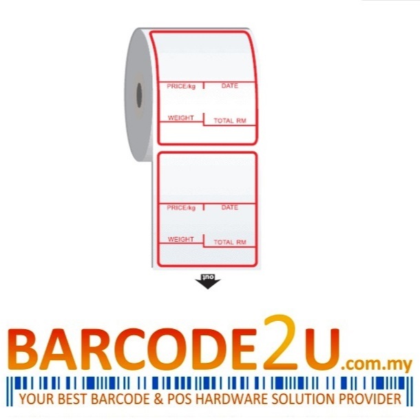 Thermal Scale Label Sticker Timbang Sticker 40mm x 46mm | Shopee Malaysia