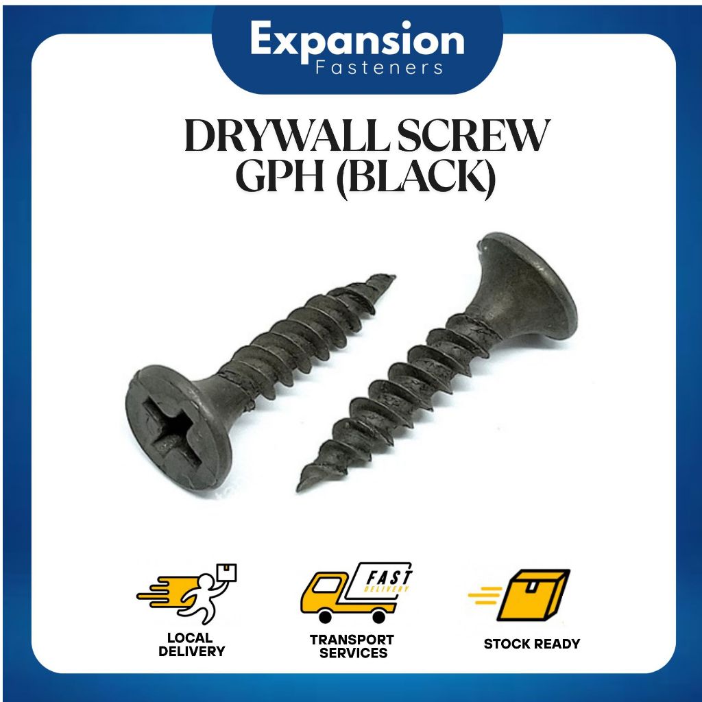 DRYWALL SCREW Hitam Kayu 3.5MM #6 / 4.2MM #8 SKRU HITAM PAPAN SKRU ...