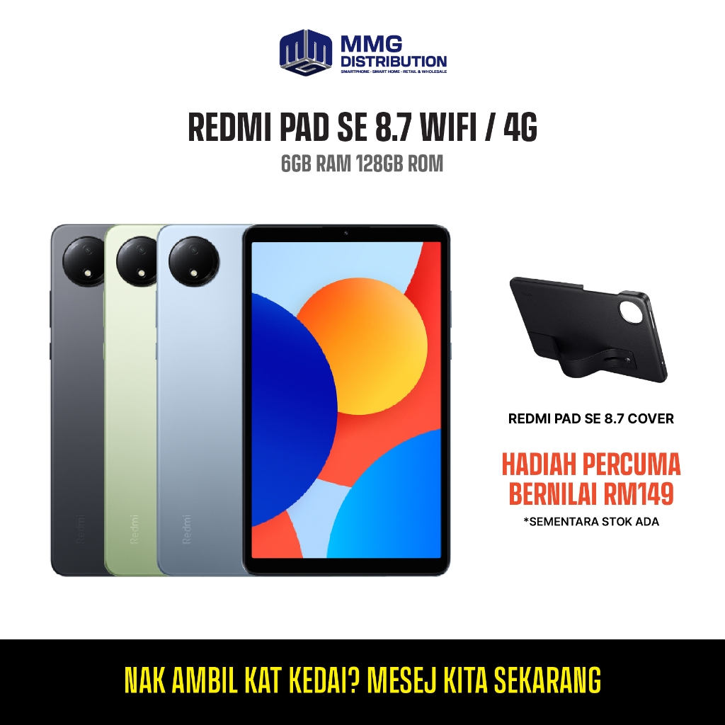 Redmi Pad SE 8.7 4G / Wifi (6GB RAM 128GB ROM) - STOK SEDIA ADA, 1 ...