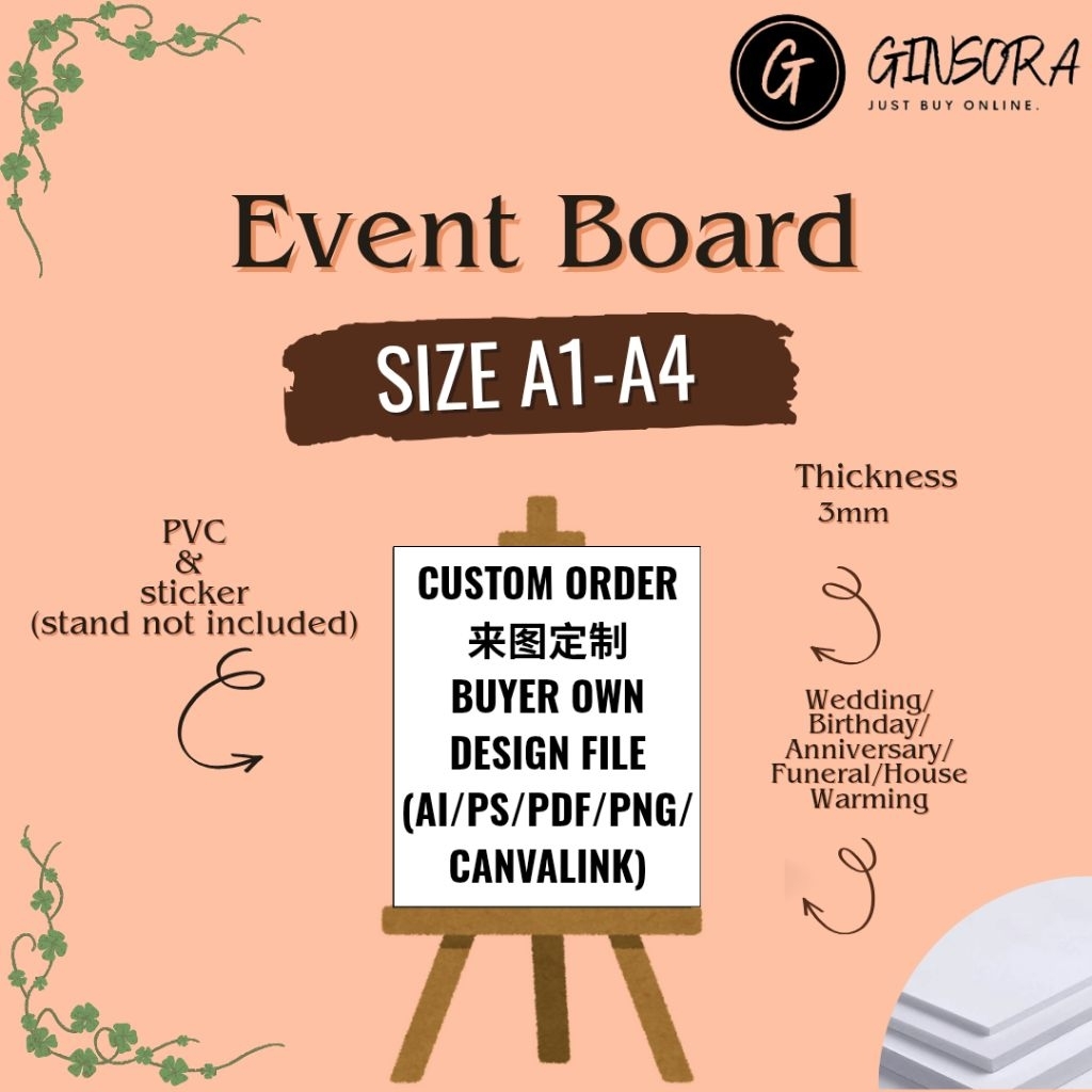 A1-A4 SIZE Papan Kahwinan Welcome Board 迎宾牌 Wedding| Birthday| Ceremony ...