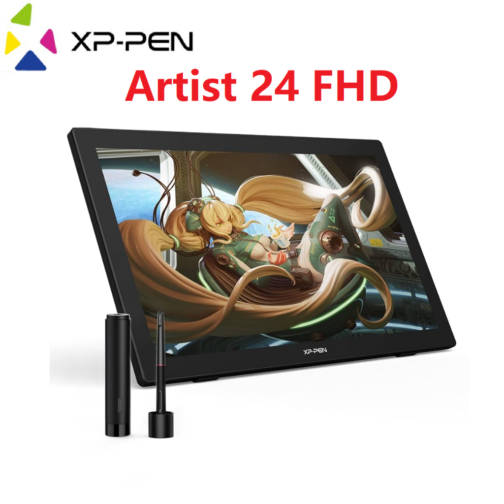 XPPen Artist24 FHD Drawing Tablet with Screen - 23.8" Drawing Monitor Full-Laminated Pen Display ...