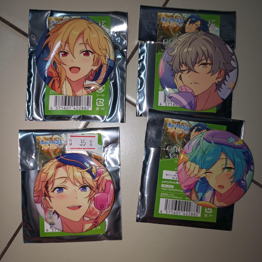 Ensemble Stars!! Badges (Arashi Narukami/Kanata Shinkai/Nazuna Nitto/Koga Ogami) | Shopee Malaysia