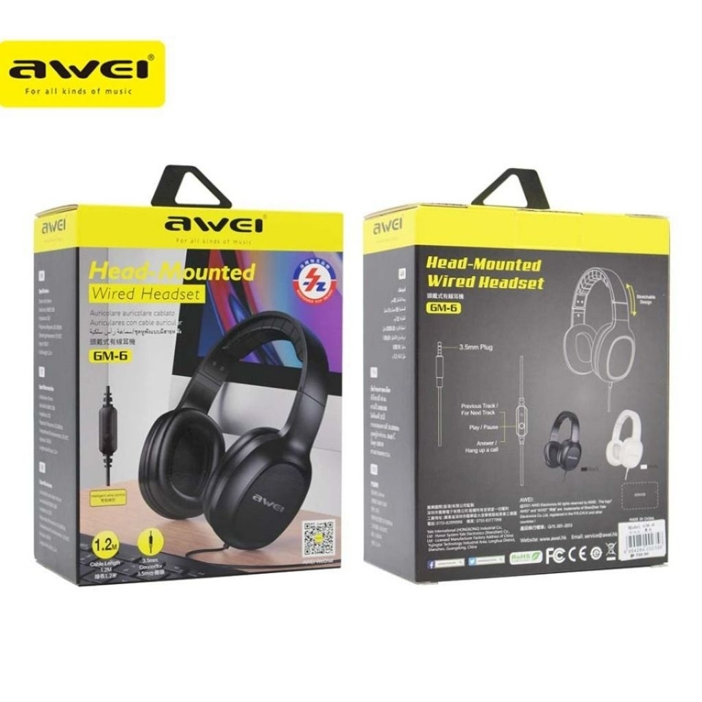 Awei GM6 ANC Noise Cancellation Headphone Bluetooth Wireless Earphone ...