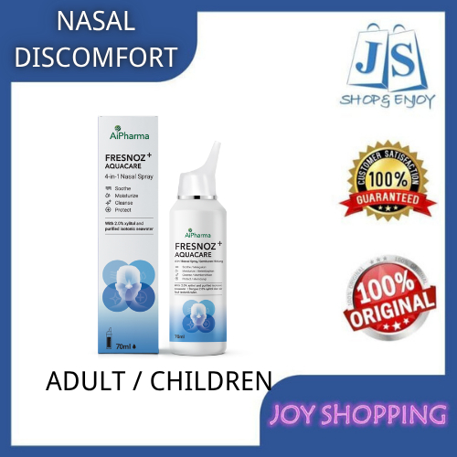 AiPharma Fresnoz+ Aquacare 4-in-1 Nasal Spray 70ml (adult/infant) EXP ...