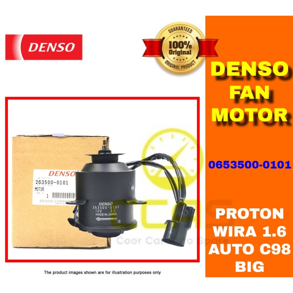 ( 100 % ORIGINAL ) Denso Radiator Fan Motor - 263500-0101 / 263500-0100 - Proton Wira 1.6 Auto ...