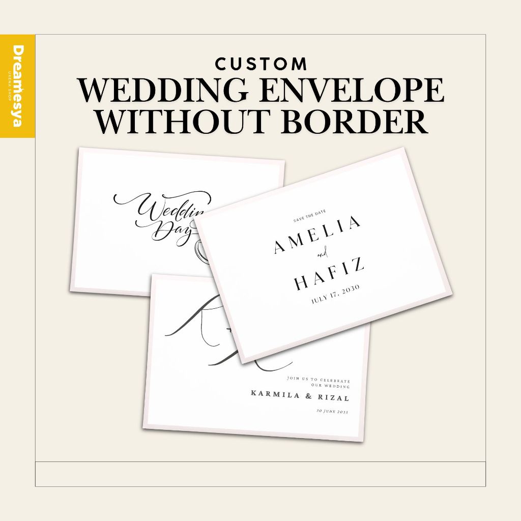[Custom] Wedding Envelope Without Frame, A6 Sampul Kad Kahwin 70gsm ...