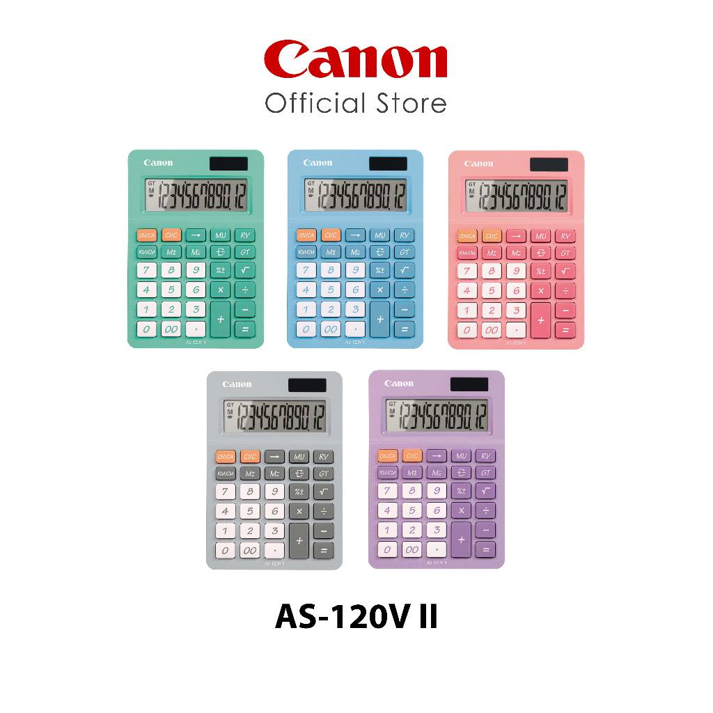 Canon AS-120V II / KS-125T / LS-125T Mini Desktop Calculator | 12 digit ...
