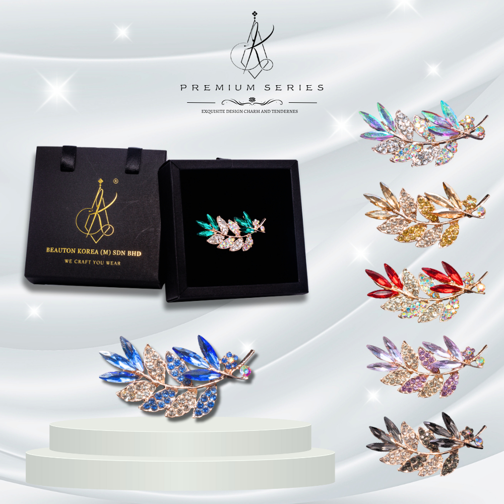 Premium Pin Tudung Exclusive Brooch Crystal Korea High Quality ...
