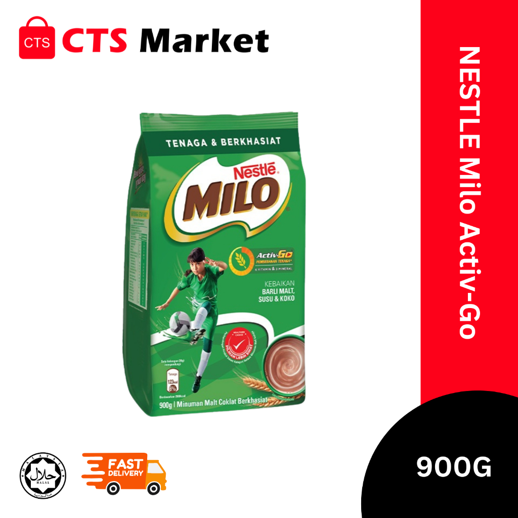 NESTLE Milo Activ-Go 900g (Halal) / Milo Powder Refill Pack / Milo ...