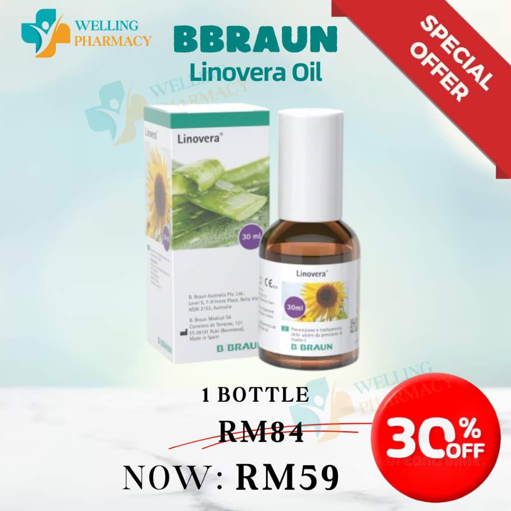 【NEW STOCK】BBRAUN LINOVERA Spray 30ml(Expiry:Nov 2026) Linovera Oil ...