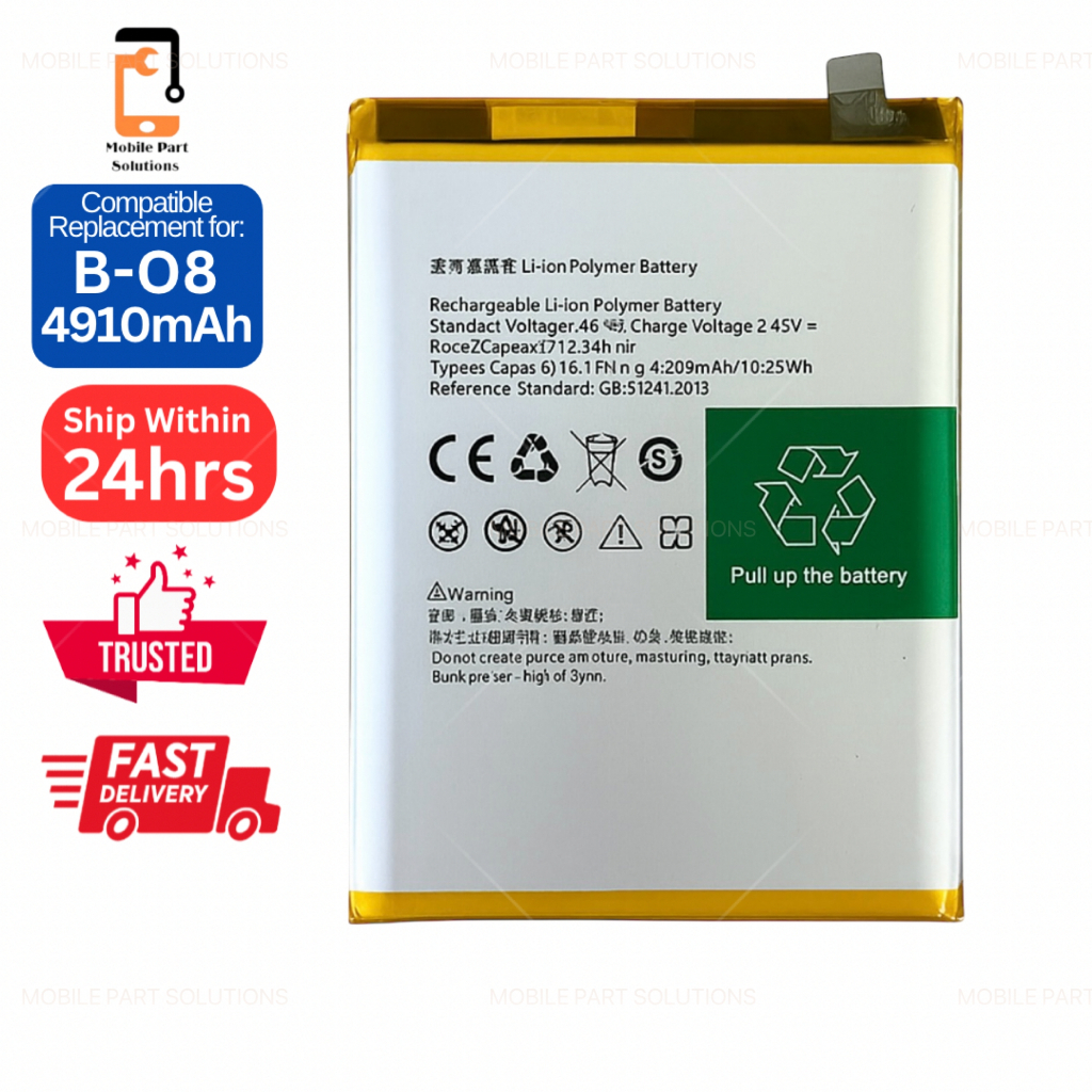 [MPS] Bateri Serasi (B-O8 | 4910mAh) untuk VV Y31 2020/ Y31 2021 ...