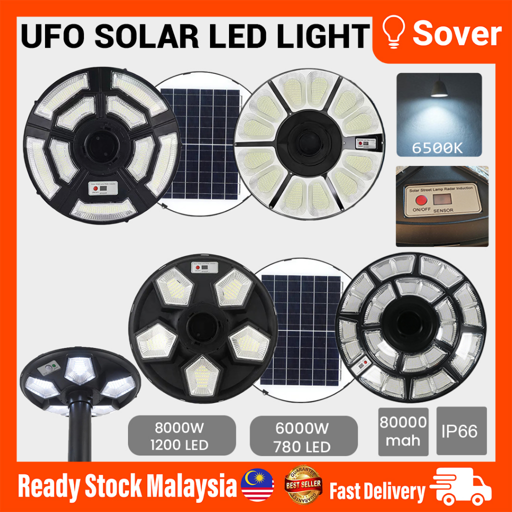 UFO Solar Light Lampu Solar jalan Solar outdoor lighting Spotlight LED Light Waterproof IP67 ...