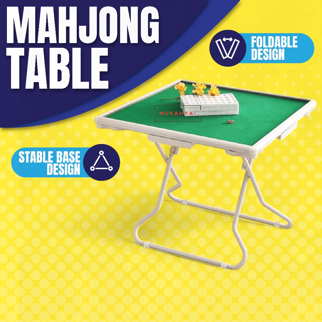 Mahjong Table Foldable Meja Mahjong Lipat Folding Portable Mahjong ...