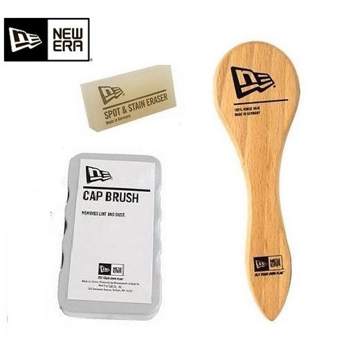 AUTHENTIC NEW ERA CAP CLEANING KIT SET Wooden Brush + Plastic Brush ...